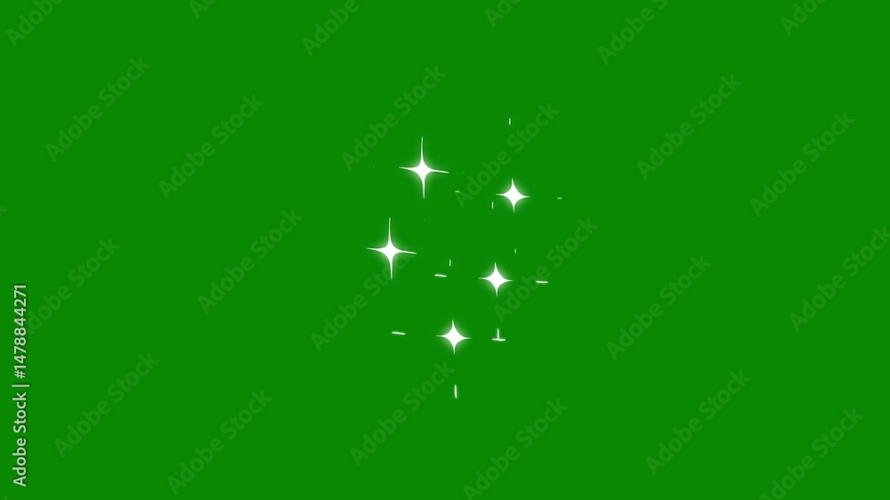 Glowing Star Twinkling Animation Effect Template in 4K for Green Screen ...