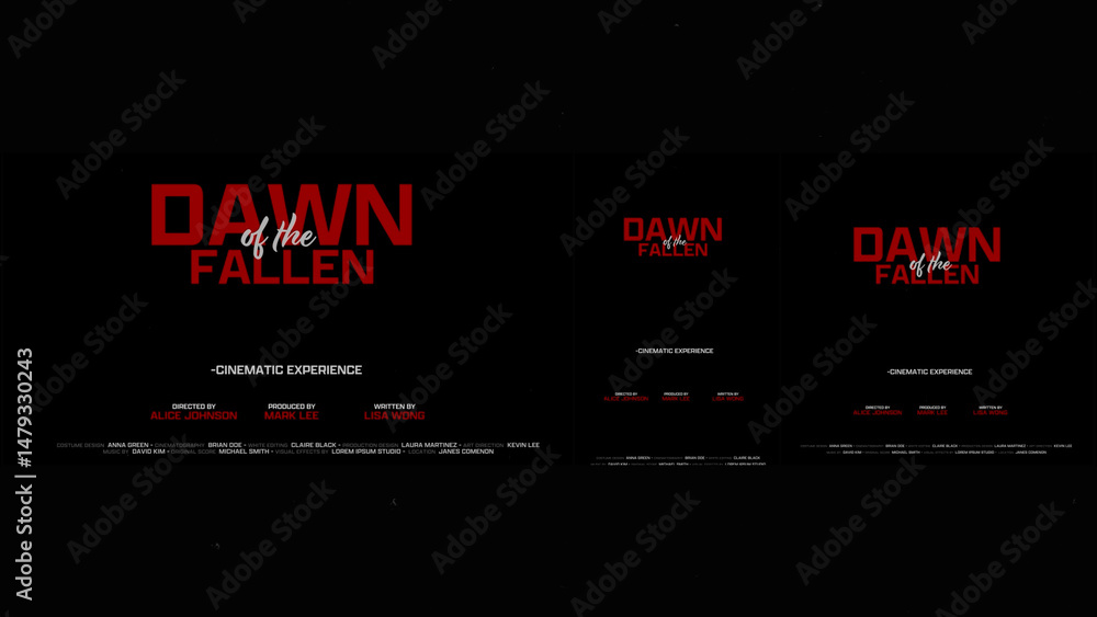 Cinematic Film Title Card, Movie Poster Typography Overlay 52 | Fully ...