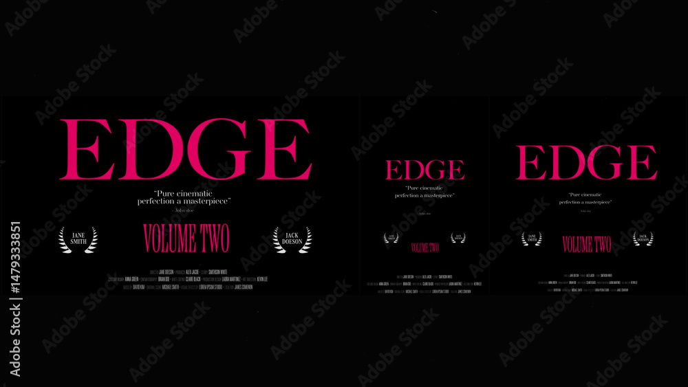 Cinematic Film Title Card, Movie Poster Typography Overlay 67 | Fully ...