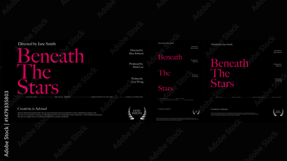 Cinematic Film Title Card, Movie Poster Typography Overlay 69 | Fully ...