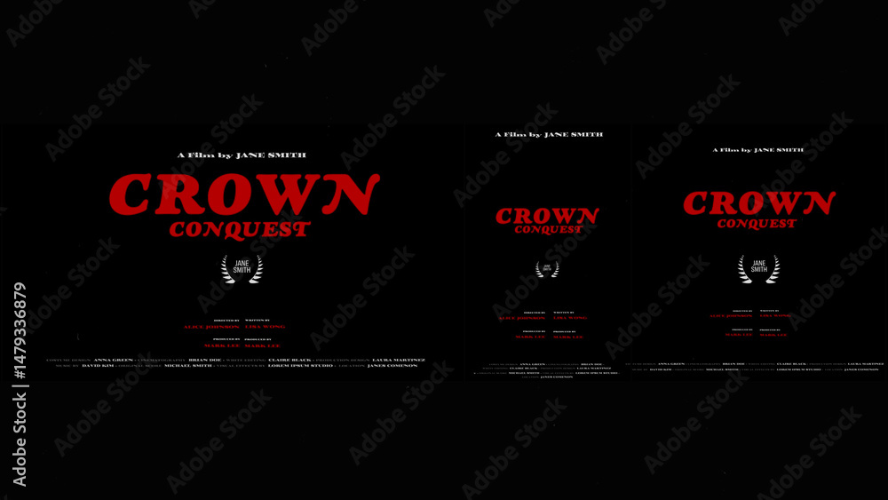 Cinematic Film Title Card, Movie Poster Typography Overlay 86 | Fully ...