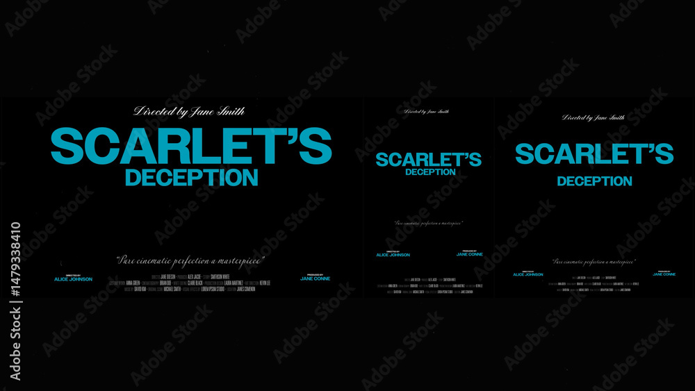 Cinematic Film Title Card, Movie Poster Typography Overlay 91 | Fully ...