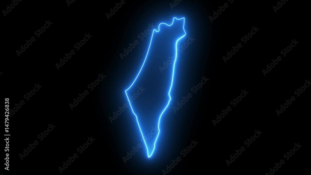 Israel animated map with alpha channel. map of palestine. Detailed map ...