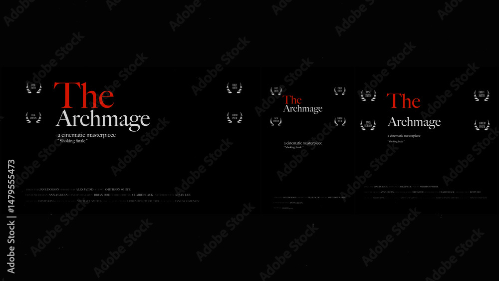 Cinematic Film Title Card, Movie Poster Typography Overlay 103 | Fully ...