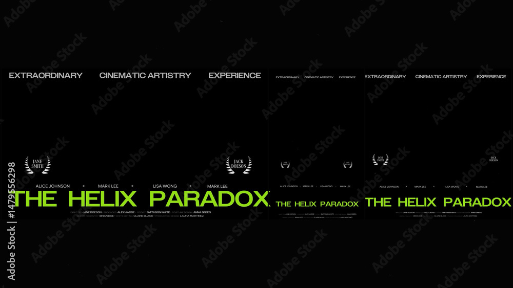 Cinematic Film Title Card, Movie Poster Typography Overlay 104 | Fully ...