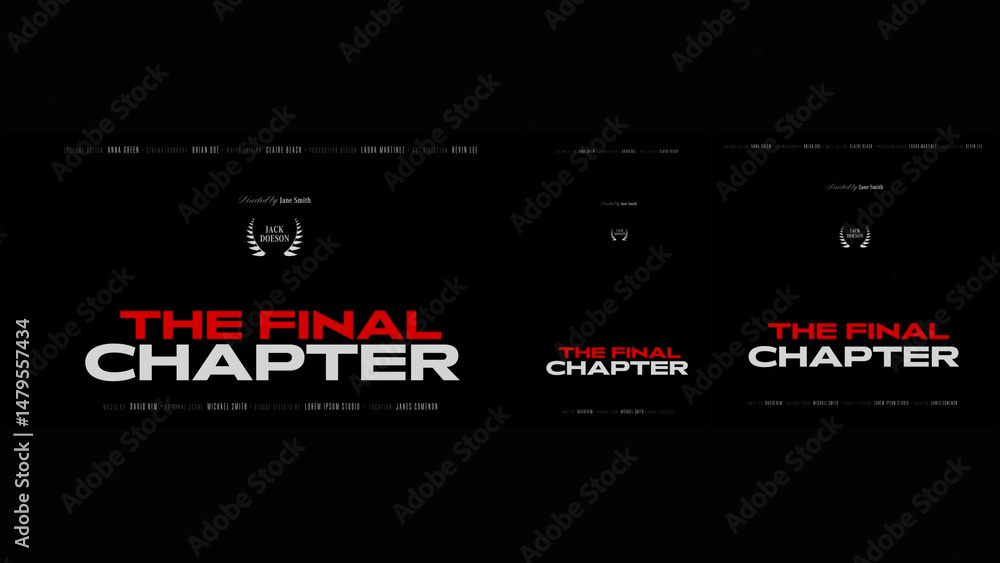 Cinematic Film Title Card, Movie Poster Typography Overlay 107 | Fully ...