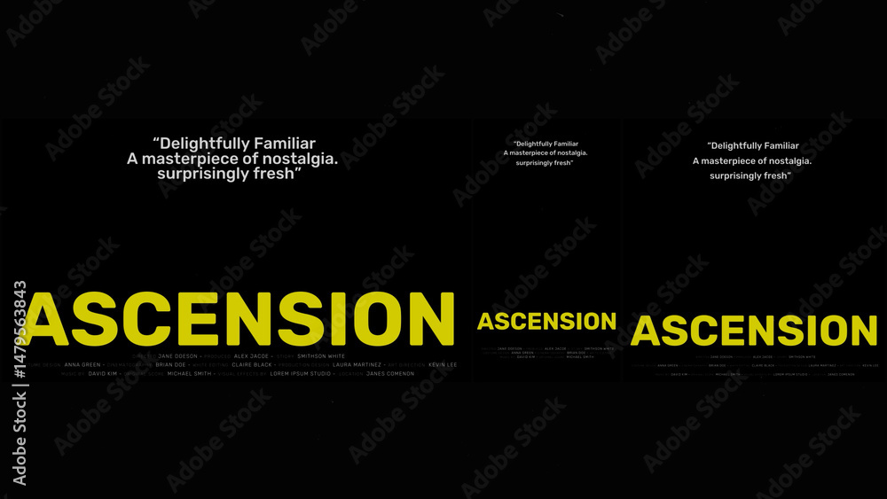 Cinematic Film Title Card, Movie Poster Typography Overlay 128 | Fully ...