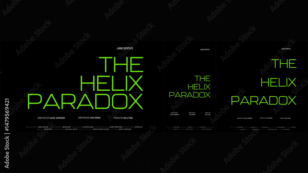 Cinematic Film Title Card, Movie Poster Typography Overlay 147 | Fully ...