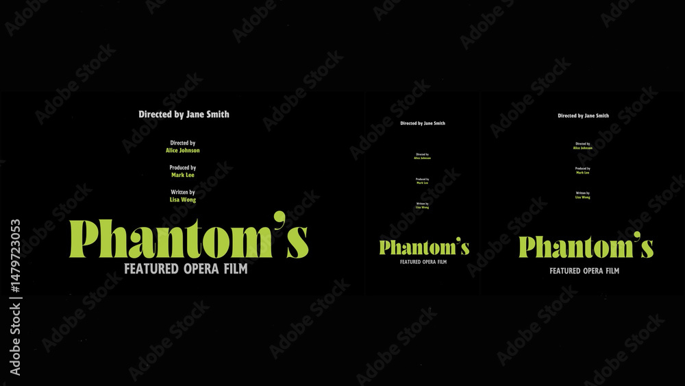 Modelo de Cinematic Film Title Card, Movie Poster Typography Overlay ...