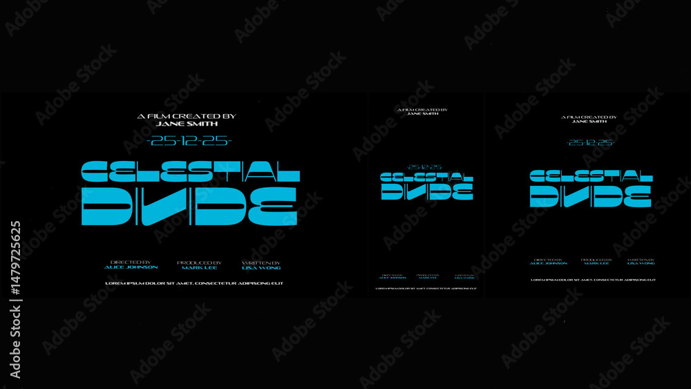 Cinematic Film Title Card, Movie Poster Typography Overlay 170 | Fully ...