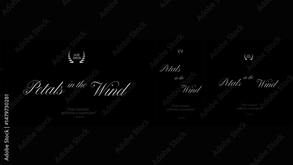 Cinematic Film Title Card, Movie Poster Typography Overlay 187 | Fully ...