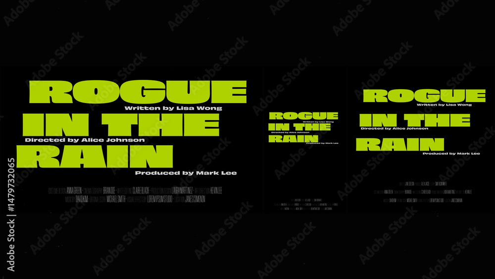 Cinematic Film Title Card, Movie Poster Typography Overlay 194 | Fully ...