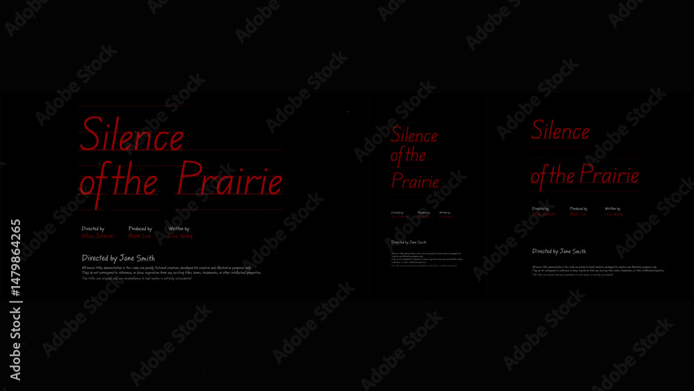 Cinematic Film Title Card, Movie Poster Typography Overlay 201 | Fully ...