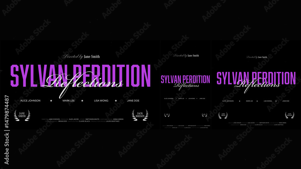 Cinematic Film Title Card, Movie Poster Typography Overlay 245 | Fully ...