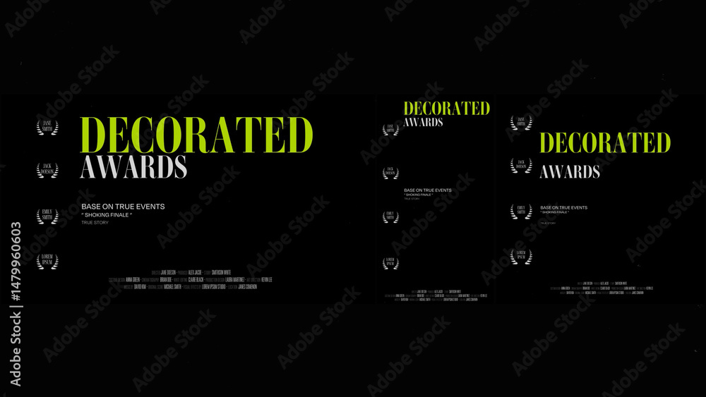 Cinematic Film Title Card, Movie Poster Typography Overlay 253 | Fully ...