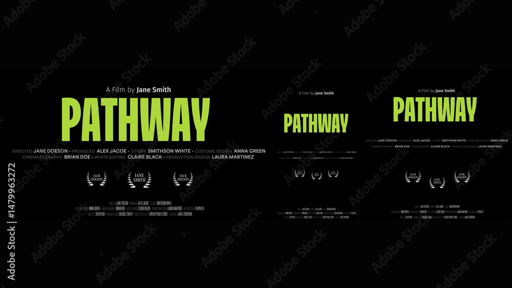 Cinematic Film Title Card, Movie Poster Typography Overlay 262 | Fully ...