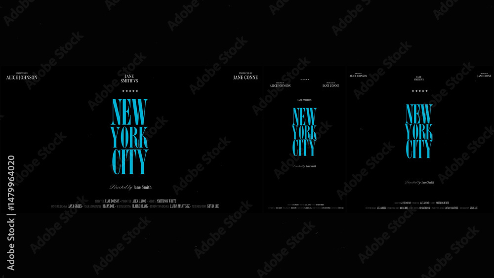 Cinematic Film Title Card, Movie Poster Typography Overlay 265 | Fully ...