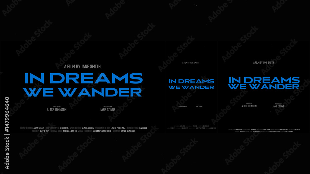 Cinematic Film Title Card, Movie Poster Typography Overlay 268 | Fully ...