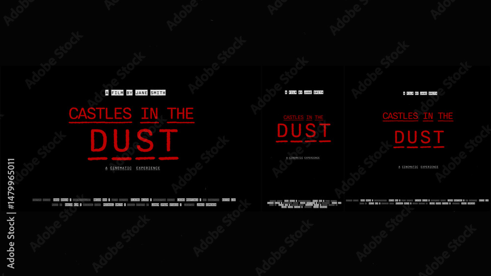 Cinematic Film Title Card, Movie Poster Typography Overlay 269 | Fully ...