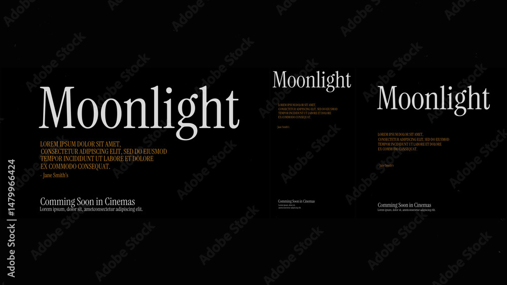 Cinematic Film Title Card, Movie Poster Typography Overlay 275 | Fully ...