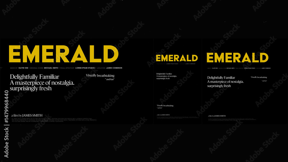 Cinematic Film Title Card, Movie Poster Typography Overlay 282 | Fully ...