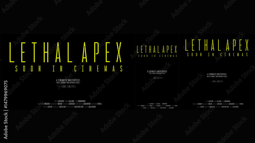 Cinematic Film Title Card, Movie Poster Typography Overlay 284 | Fully ...