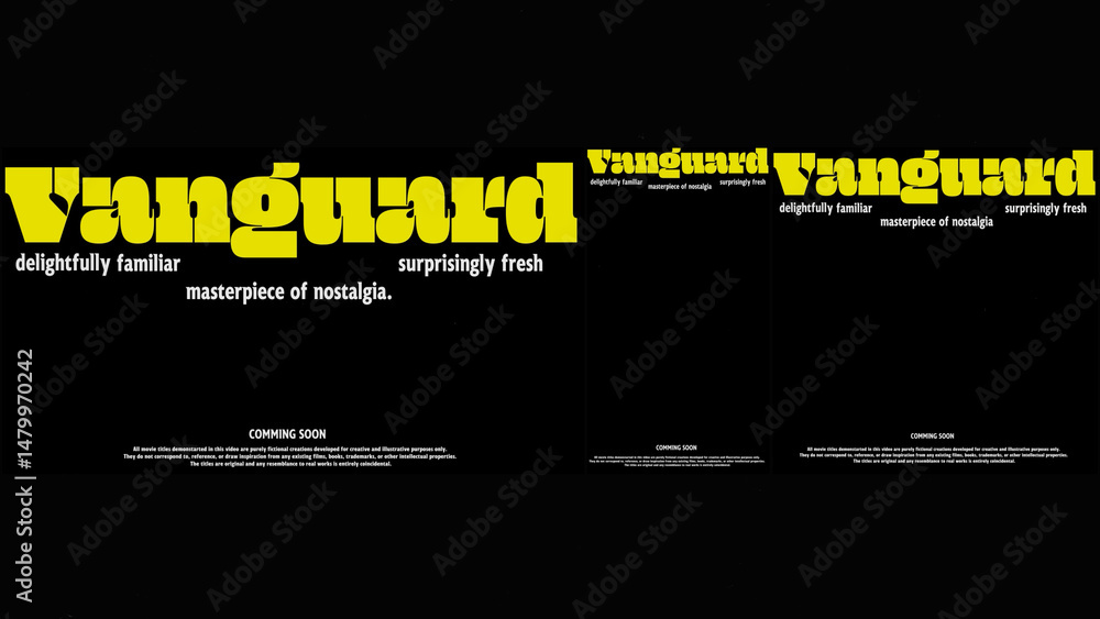 Cinematic Film Title Card, Movie Poster Typography Overlay 288 | Fully ...