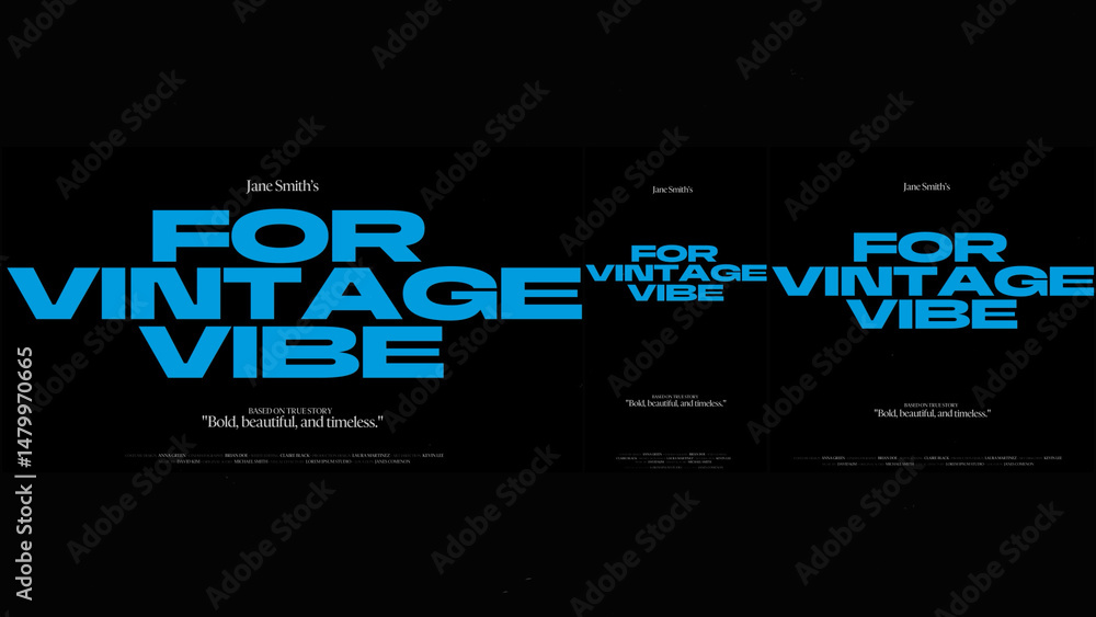 Cinematic Film Title Card, Movie Poster Typography Overlay 289 | Fully ...