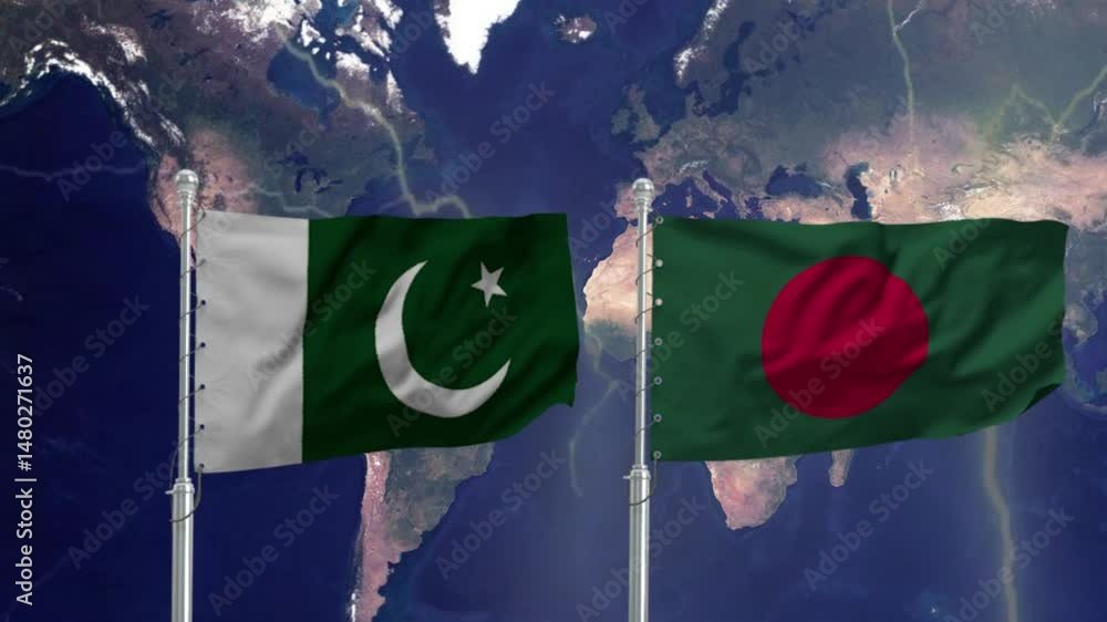 Flags of pakistan and bangladesh .The flags of pakistan and bangladesh ...