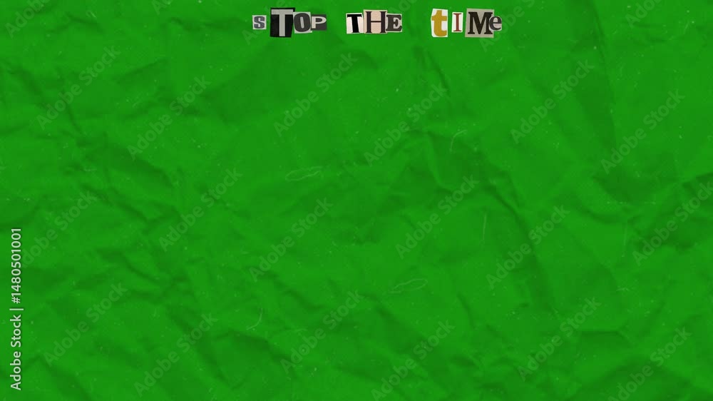 green paper texture effect Green screen animation motion graphic with ...