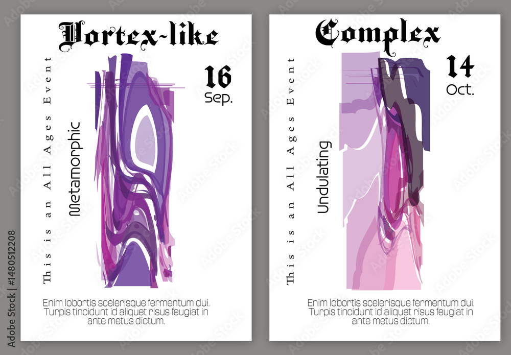 Flyer A4 with Abstract Shuttered Glass Shape Simple on White Background ...
