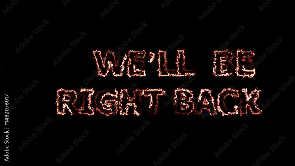 We'll be right back animation black background. Retro Be Right Back ...