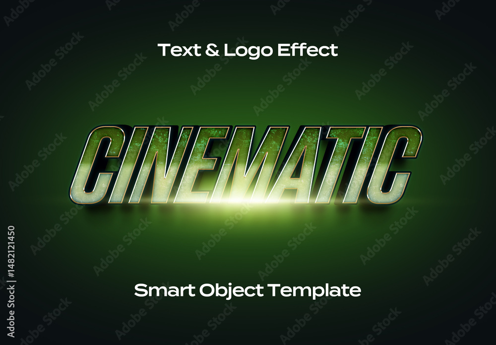 Cinematic Cinema Movie Text Logo Style Effect Mockup Logotype Template ...