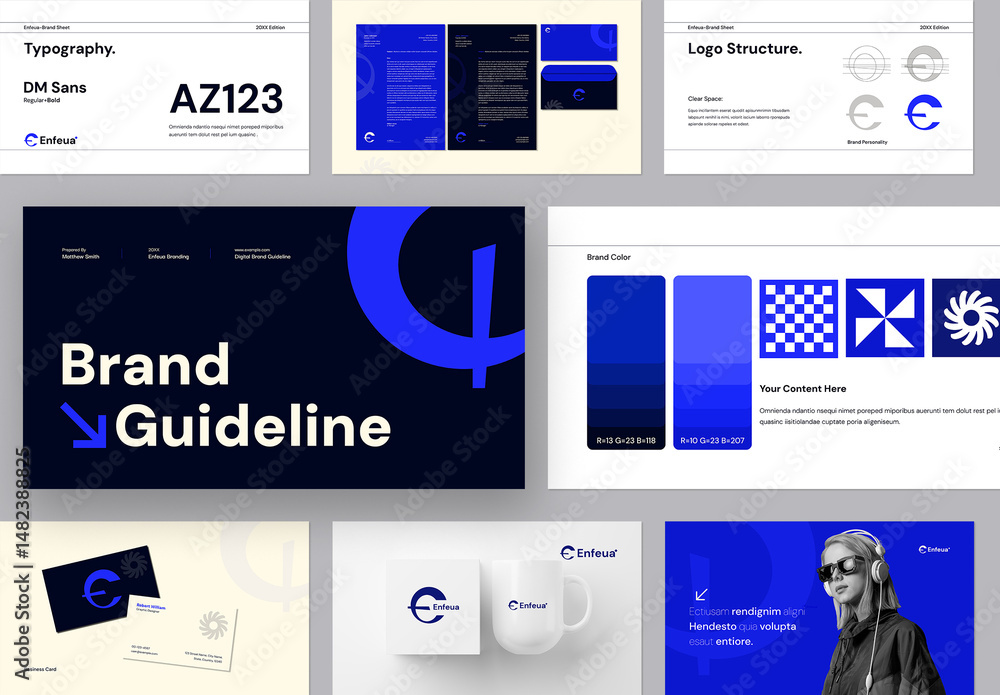 Modern Brand Guidelines Presentation Stock Template | Adobe Stock