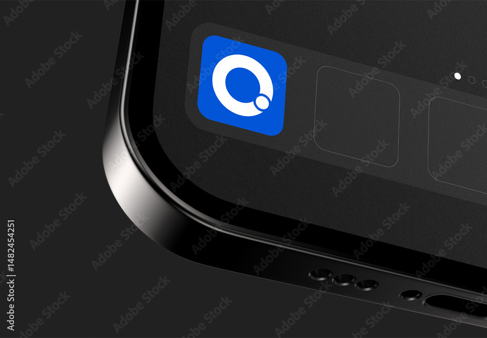 Minimal Mobile App Icon Display Mockup Stock Template | Adobe Stock