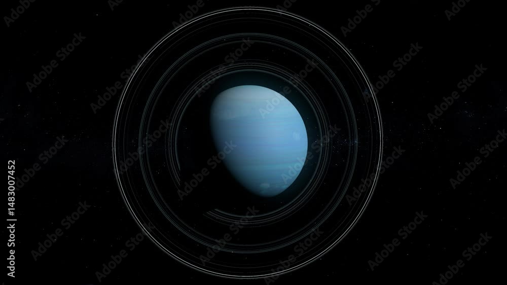 Uranus – 4K Animation of the Solar System’s Ice Giant 素材庫影片 | Adobe Stock