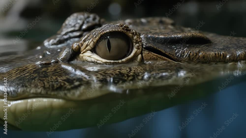 Alligator eye view from the water, a glimpse into the reptile's world ...