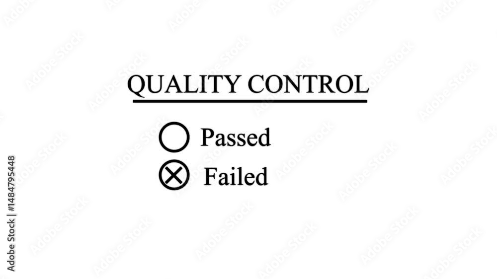 Quality Control on Round Passed and Failed Check List Animation on ...