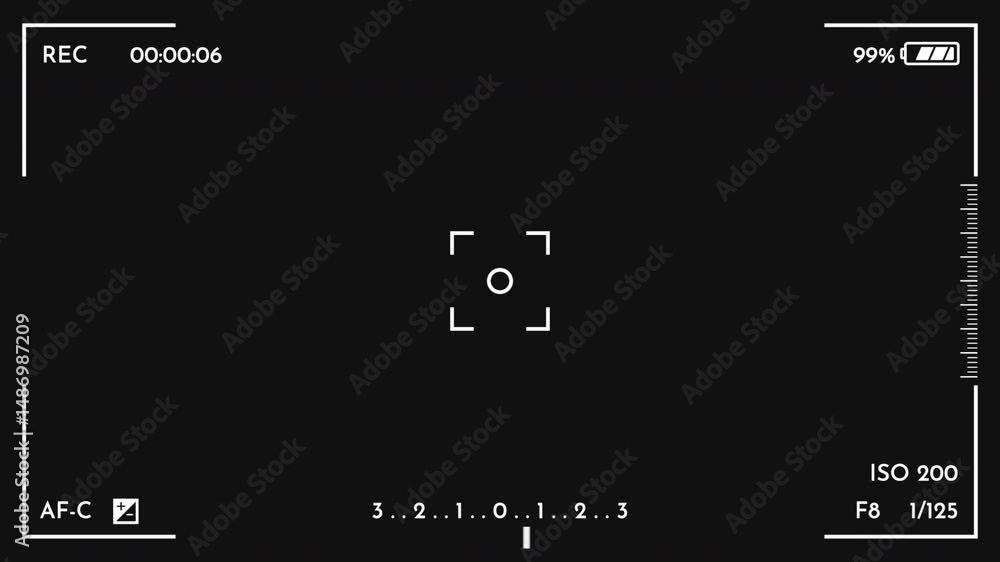 Camera Recording Screen Animation | DSLR Viewfinder Overlay | Live ...
