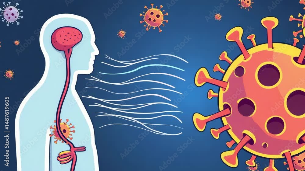 Measles outbreak concept ,Virus Particles Impacting Human Health ...
