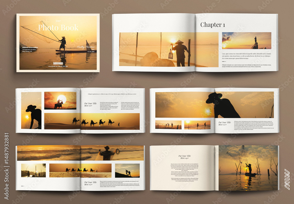 Photo Book Layout Stock Template | Adobe Stock