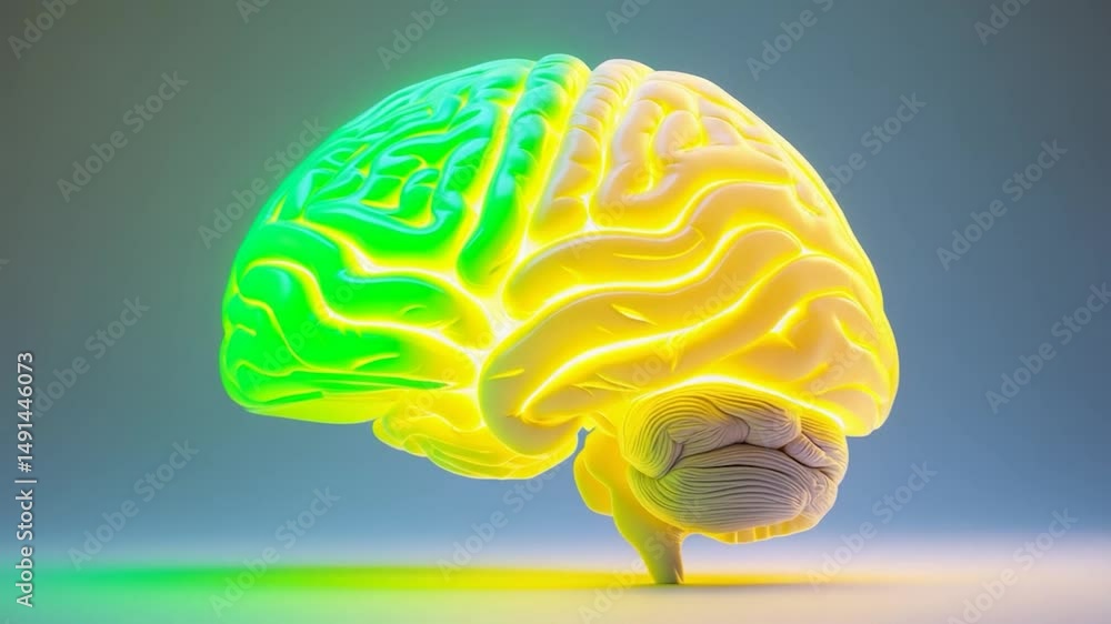 Ai diagram of the human brain featuring the transverse temporal gyri ...