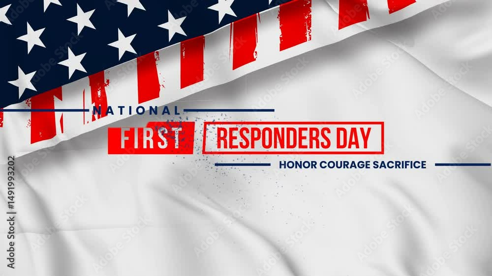 National first responder day vektor background banner Stock 비디오 | Adobe ...