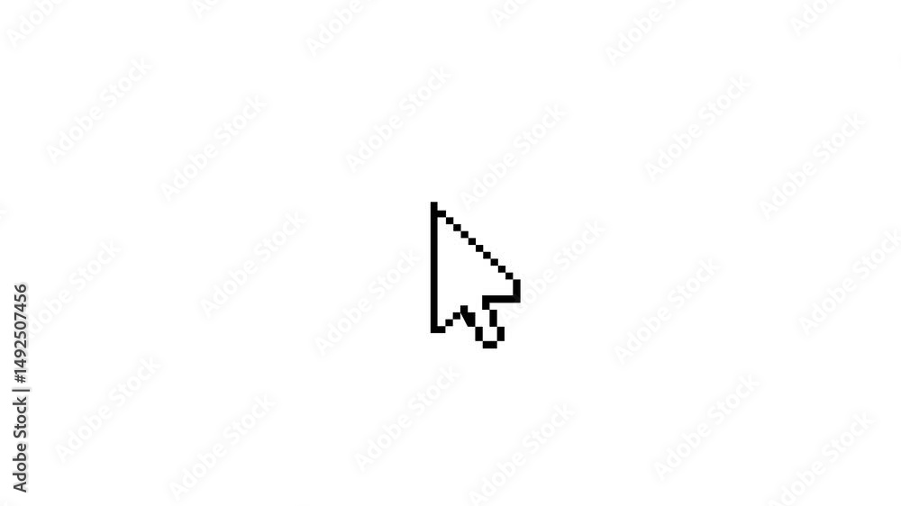 Pointer Cursor Clicking animation. arrow mouse cursor. Mouse click ...