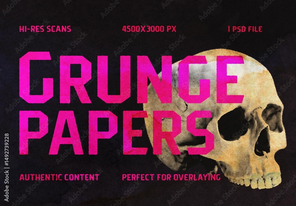 Grunge Paper Textures Collection Stock Template | Adobe Stock