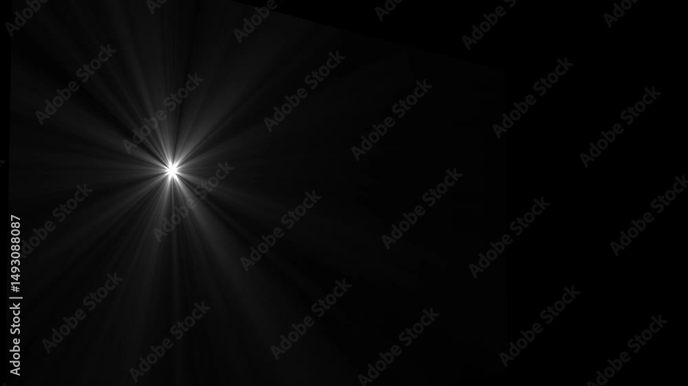 Sun Rays Moving on Black Background with Floating Dust Particles Looped ...