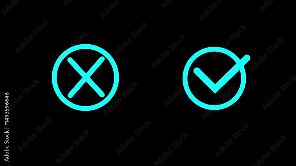 Right vs Wrong Icons: Visual Guide to Confirmation and Rejection,check mark and cross mark signs ...