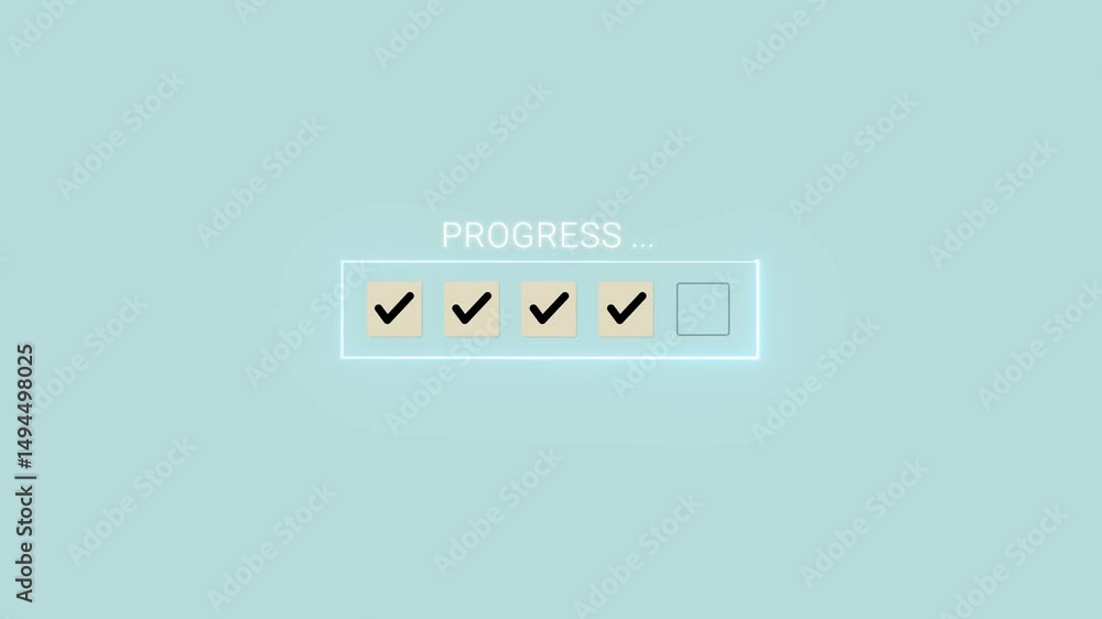 Checklist and task progress tracking concept. A hand placing the final ...