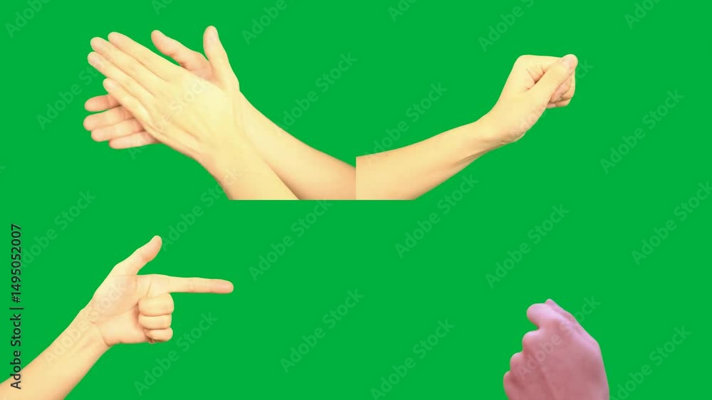 Animated cartoon 2d character arms showing pointing, open hand, thumbs ...