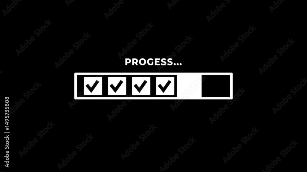 Checklist and task progress tracking concept. the final checkmark on ...